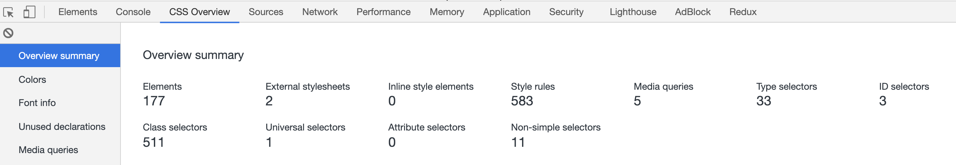 Chrome Dev Tools Css Overview Code Comments